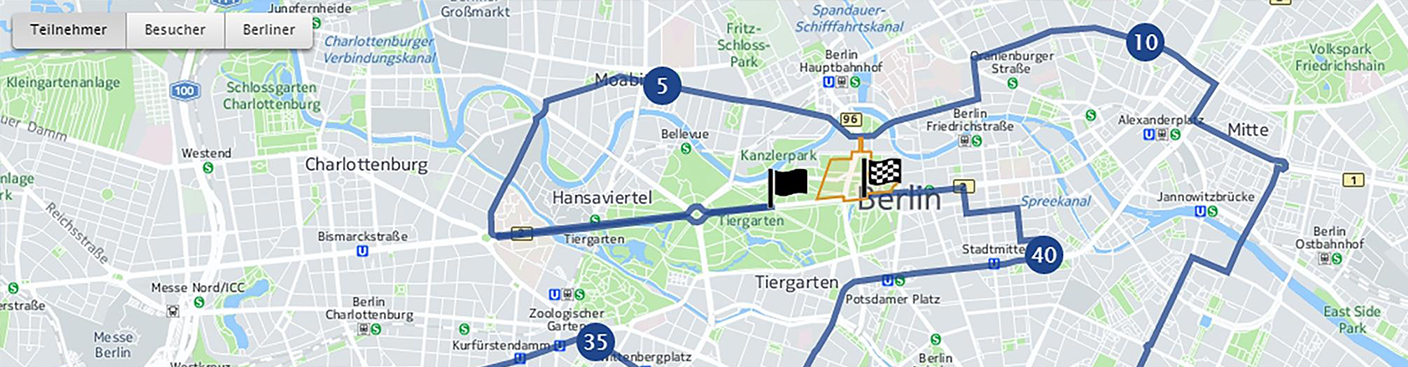 Interaktive Streckenkarten zum 50. BMW BERLIN-MARATHON | bytepark GmbH